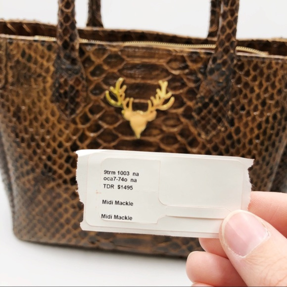 Taxidermy | Bags | Taxidermy Midi Mackle Brown Python Purse Handbag ...